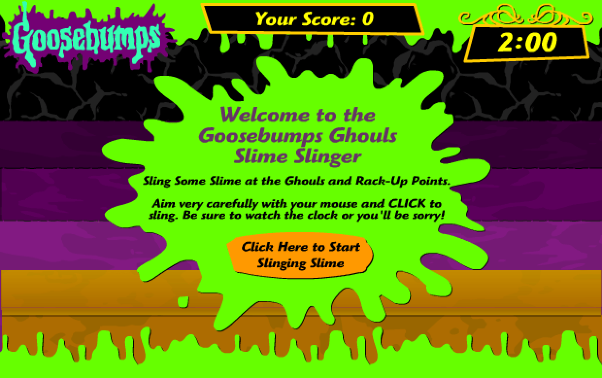 Goosebumps Ghouls Slime Slinger (video game, Browser, 2002) reviews ...