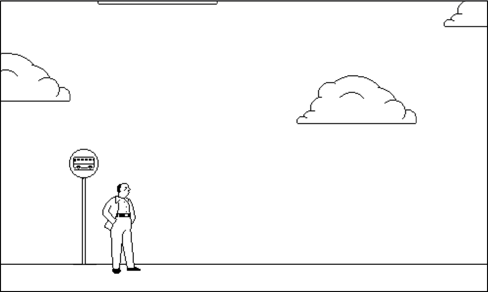 Fly Guy (video game, narrative exploration, side view, scrolling, 1-bit ...