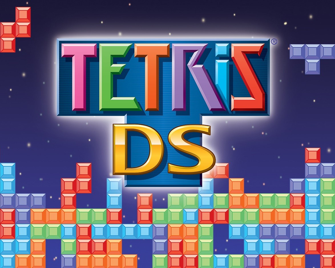 Tetris DS (video game, falling block puzzle, logic puzzle, side view ...