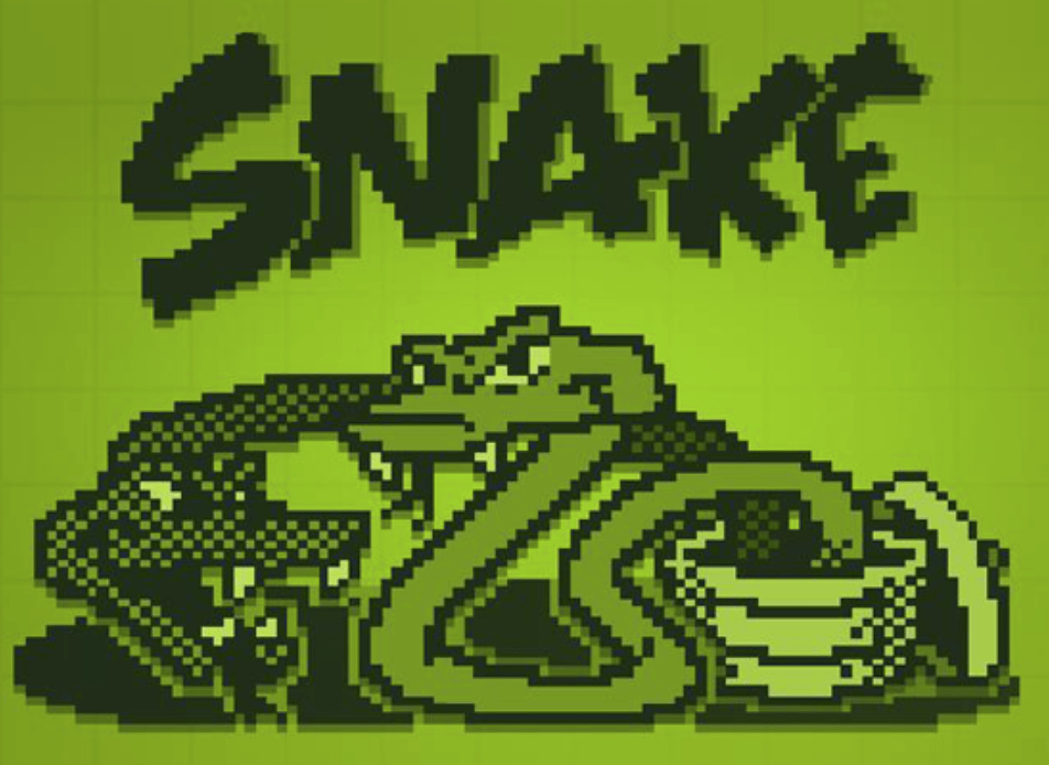 Snake (video game, snake, top-down, fixed screen, animals, 1-bit pixel ...
