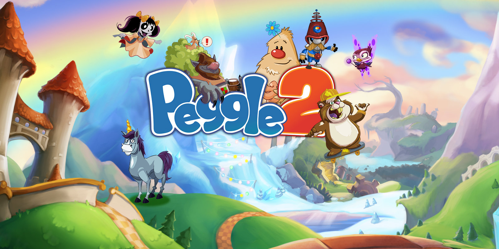Peggle 2 (video game, aim and shoot puzzle, fixed screen, fantasy, real ...